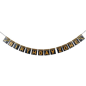 Construction Birthday Party Dinnerware, Banner, Hats (Serves 24, 146 Pieces)