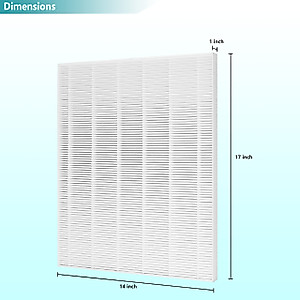 Lhari 2-Pack D480 True HEPA Replacement Filter, Compatible with Winix D480 Air Purifier, Compare to Winix D4 Filter, Part Number 1712-0100-00, 2-Pack