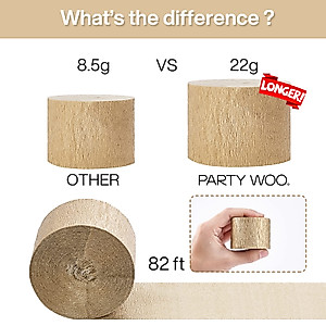 PartyWoo Crepe Paper Streamers 8 Rolls 656ft, Pack of Silver, Black, White and Gold Party Streamers for for Birthday Decorations, Wedding Decorations, Baby Shower (1.8 Inch x 82 Ft/Roll)