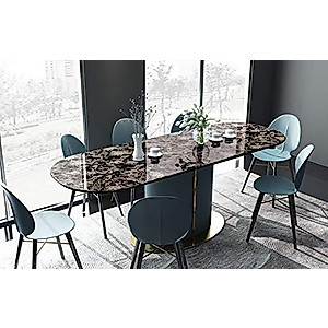 Simplemuji Black Glossy Adhesive Paper Marble Granite Look Effect Countertops Vinyl Film Backsplash Wallpaper Waterproof Oilproof Adhesive Removable 12inch X 79inch