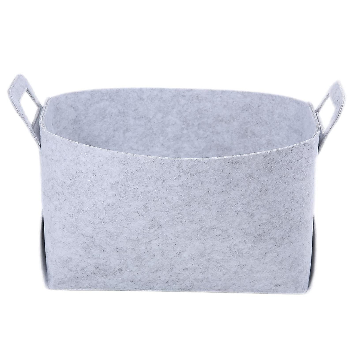 Foldable Felt Storage Bin Basket with Handles Collapsible Fabric Cube Organizer for Nursery,Office,Bedroom,Baby-Clothes Toys Blanket Organizing