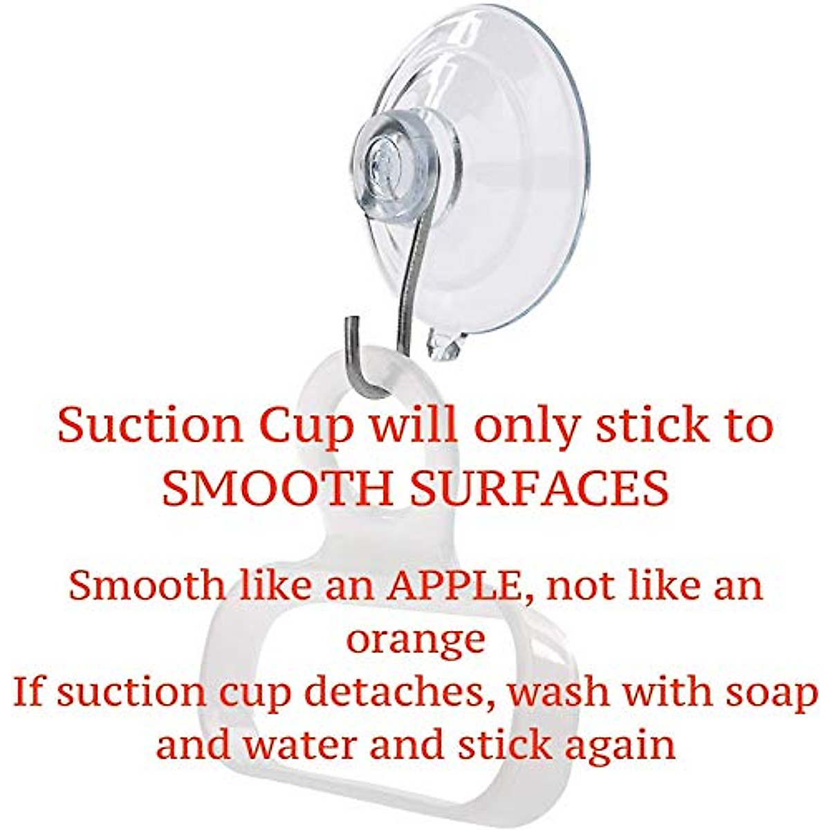 Shower Bandit Shower Caddy for The Wall with Shower Suction Cup and Rust Proof Hook Hang Shampoo/Conditioner Bottles on Smooth Surfaces - Pack of 2 (Blue)