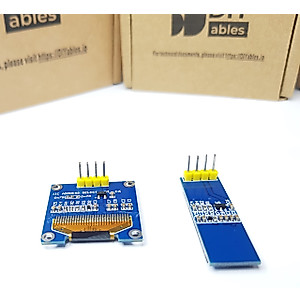 DIYables 2pcs OLED Display I2C 128x64 128x32 for Arduino, ESP32, ESP8266, Raspberry Pi