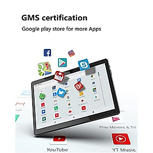 COOPERS Tablet 10 inch Android Tablet, Android 10 Tablet Quad Core Processor 32GB Storage Tablet Computer, 2GB RAM, 8MP Camera, Long Battery Life Black