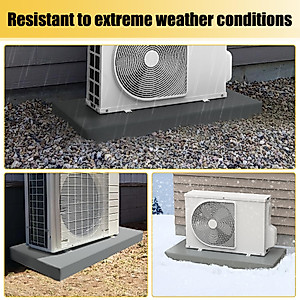 Powrocket Equipment Pad 18" x 38" x 3" for Mini Split Air Conditioner Heat Pump Systems,Outdoor Plastic Mini Split Condenser Pad for HVAC Systems,Air Conditioner Accessories