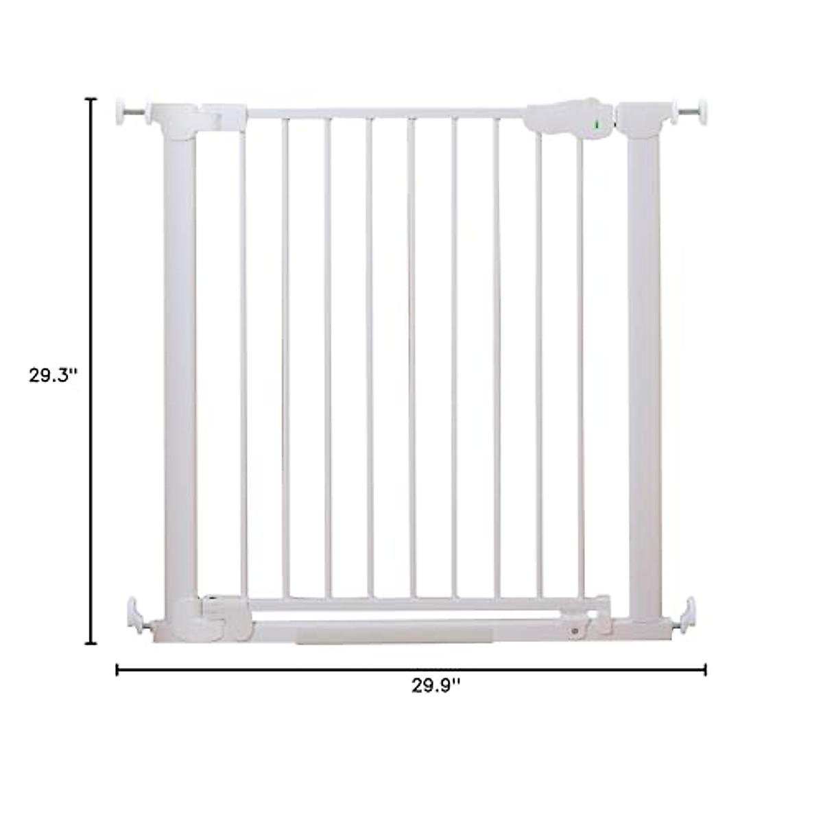 Qdos Safety Auto-Close SafeGate Baby Gate - Professional Grade Meets Tougher European Standards - Automatically Closes & Latches - Magnetic Lock Indicator - Easy Installation | Pressure Mount | White