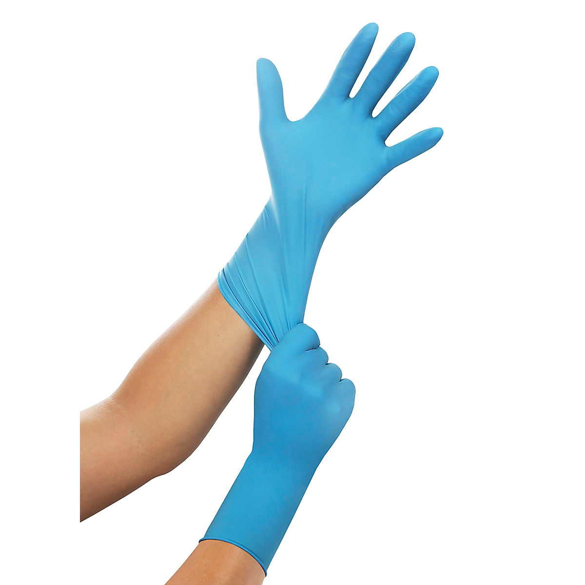 Microflex SafeGrip SG-375 Extra Thick Disposable Latex Gloves for Life Sciences, Automotive w/Textured Fingertips - XL, Blue (Box of 50)