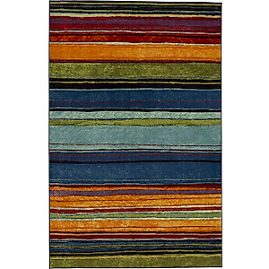 Mohawk Home Rainbow Stripe 1' 8" x 2' 10" Area Rug - Multicolor - Perfect for Living Room, Dining Room, Office