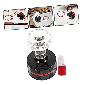 COHEALI 1 Set photosensitive Stamp Postage Stamps time Learning Stamper Teaching Clock Stamps Clock Seals Clock Learning Stamps Round Model Gift die Student Printing Ink