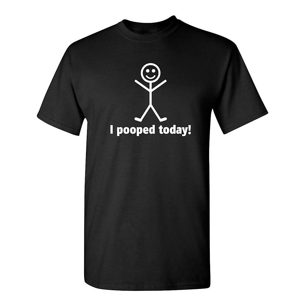 I Pooped Today Graphic Novelty Sarcastic Funny T Shirt XL Black