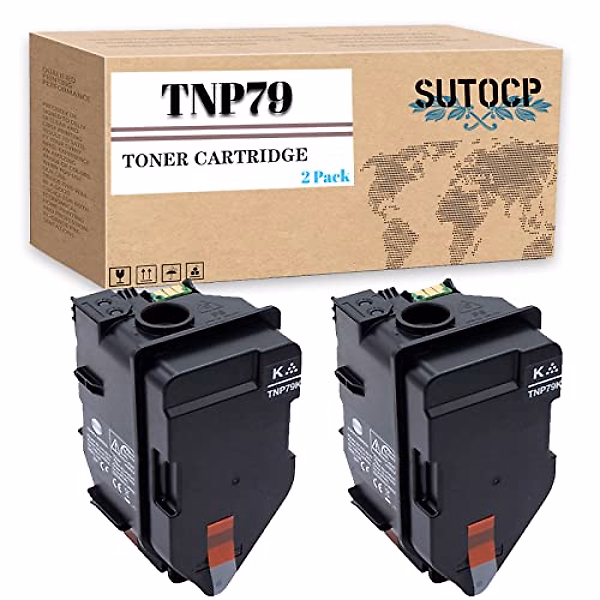 Sutocp Compatible Toner Cartridge TNP79 TNP79K (AAJW430) Replacement for Konica Minolta Bizhub C3350i C4050i Printer (2 Pack High Yield Black)