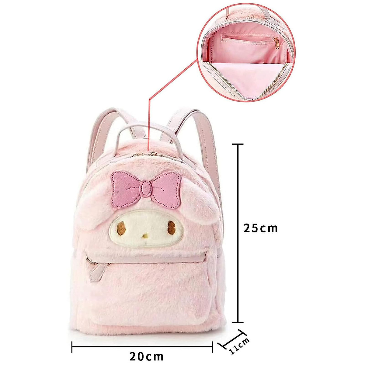 Cartoon Bag Plush Bag Cute Plush Figure Backpack School Handbag for Women Girls Gift Backpack (pink) One Size