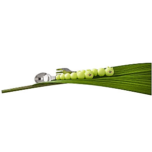 melii Caterpillar Spoon and Fork Utensil Set for Toddlers - BPA-Free Silicone and Stainless Steel Kids Utensils - Ergonomic, Easy-Grip Design for Fun & Safe Eating for Children
