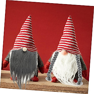 CORHAD 1 Set Dwarf Bearded Doll Beards with Wood Beads Gnome Braids for Crafting Fluffy Gnome Beard Crafting Gnomes Supplies DIY Gnome Making Material Gnome Supplies Fake Beard Polyester