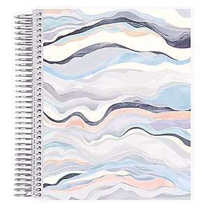 Erin Condren 7" X 9" Spiral Bound Dot Grid Journal Notebook - Layers Neutral, 5Mm Dot Grid, 160 Page Writing, Drawing & Art Notebook, 80Lb Thick Mohawk Paper, Stickers Included