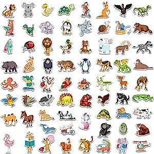 150Pcs Animal Stickers for Kids, Vinyl Laptop Stickers for Teens Cute Stickers for Girls Boys Cute Animal Stickers Waterproof Stickers for Water Bottles Computer Skateboard Phone Scrapbook