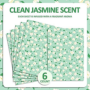 Drawer Liner, Lavender Scented Drawer Liner for Cabinet Drawers, Dresser Shelf, Linen Closet, Non Adhesive Scented Liners, Jasmine Scent 6 Sheets