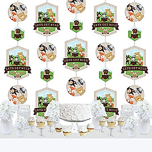 Big Dot of Happiness Woodland Creatures - Baby Shower or Birthday Party DIY Dangler Backdrop - Hanging Vertical Decorations - 30 Pieces