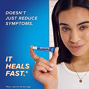 Abreva 10 Percent Docosanol Cold Sore Treatment, Treats Your Fever Blister in 2.5 Days - 0.07 oz Tube x 2