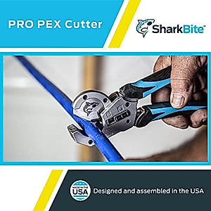 SharkBite Pro PEX Pipe Cutter with Replaceable Blade, PEX, PE-RT, HDPE, Polyethylene Tubing, 25880