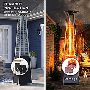 GORNORVA Patio Gas Heater Repair Replacement Parts for Room Heaters Garden Outdoor Heaters with Thermocouple&Pour Switch Controls