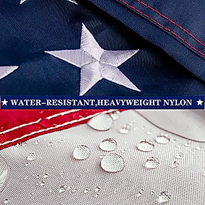 Freefy American Flag 2.5x4 Ft Pole Sleeve Banner Style-Embroidered Stars,Sewn Stripes,UV Protected,heavy duty Durable Nylon USA US Outdoor Indoor Flags (Pole NOT Included)
