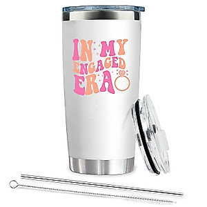 CHICKOR Engagement Gifts For Her, Women, Couple - Funny Newly Engaged Gifts Ideas For Singer Merch Fans - Cool Engaged Coffee Mug - In My Engage Era Tumbler 20 Oz - Congratulations On Your Engagement
