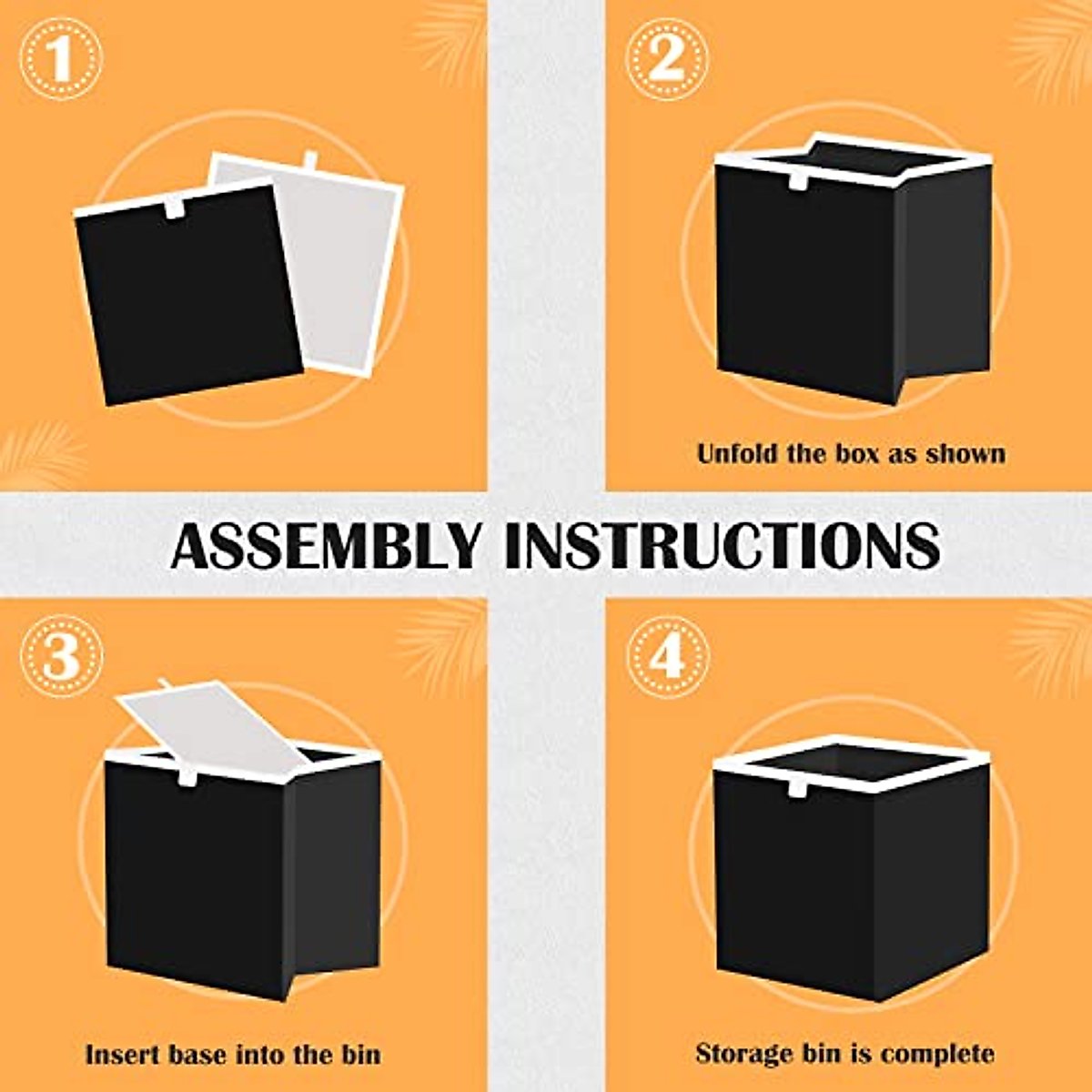 Blueangle Fox Reading Book Rectangle Storage Bin, 15.8 x 10.6 x 7 in, Large Collapsible Organizer Storage Basket for Home Décor（339）