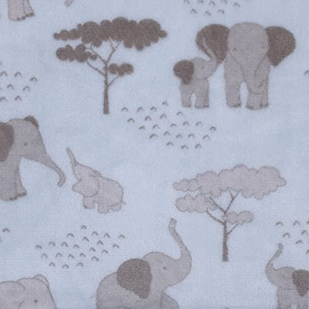 NoJo Little Love Super Soft Blue and Grey Elephant Plush Baby Blanket