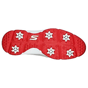 Skechers mens Torque Pro Waterproof Golf Shoe, Gray/Red, 9.5 US