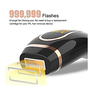 SeiShio IPL Hair Removal for Women Men - Permanent Painless At-Home Hair Remover Device for Whole Body Use, 999,999 Unlimited Flashes, Black