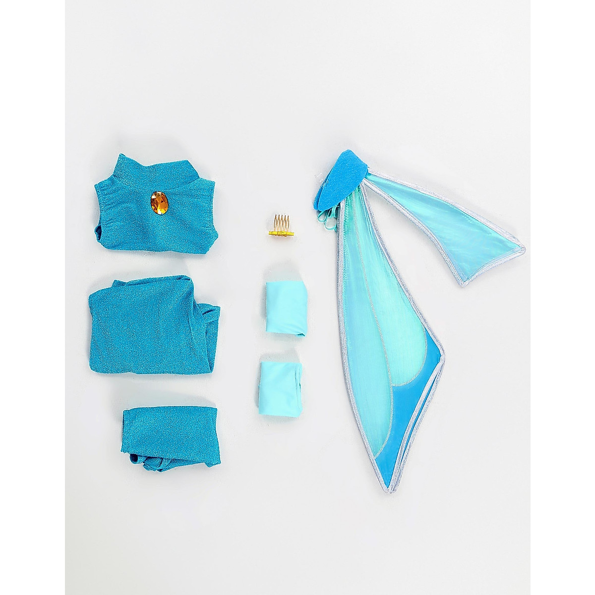 Winx Club Women's Bloom Cosplay Fairy Costume Outfit Top and Skirt with a Pair of Wings