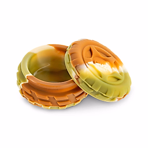 Ooze Silicone Containers Hot Box - 4 Pack - Multi-Colors - 8ml Round Non-Stick Silicone Oil Container - Kitchen Concentrate Container Wax Mini Multi Use Storage Jar - Stash Jar - Silicone Puck