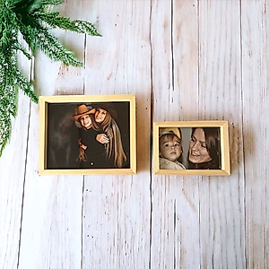 Wood Side Wooden Poster Picture Frame 16x20-100% Natural Eco Unfinished Solid Pine Wood with Thick Borders for Wall Mounting Photo Frame