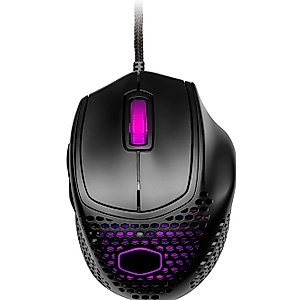 Cooler Master MM720 RGB-LED Claw Grip Wired Gaming Mouse - Ultra Lightweight 49g Honeycomb Shell, 16000 DPI Optical Sensor, 70 Million Click Micro Switches, Smooth Glide PTFE Feet - Matte Black