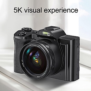 48MP 5K HD Smart Digital Camera, Ultra Clear 6 Axis Anti Shake, 16X Zoom, for Photography, Selfie Camera