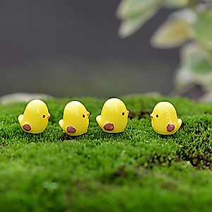 Mini Animals Chickens Miniature Figurines Mini Chickens Model Fairy Garden Miniature Moss Landscape DIY Terrarium Crafts Ornament Accessories for Home Decoration, Set of 30