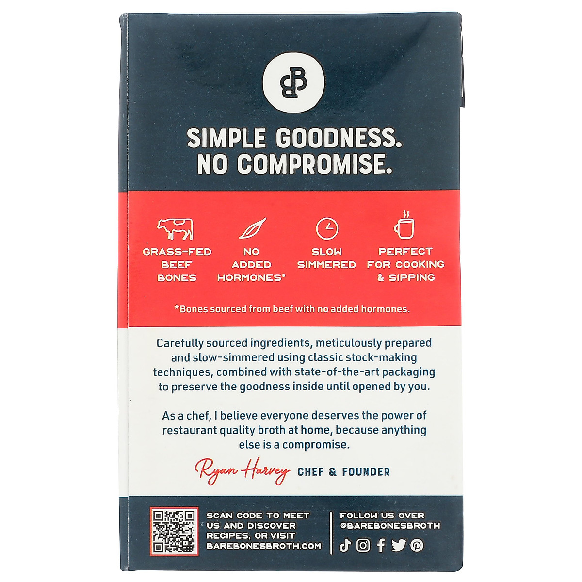 Bare Bones Low Sodium Grass-Fed Beef Bone Broth, 16 OZ