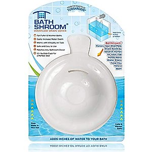 BathShroom Overflow Drain Cover for Fuller Baths, White