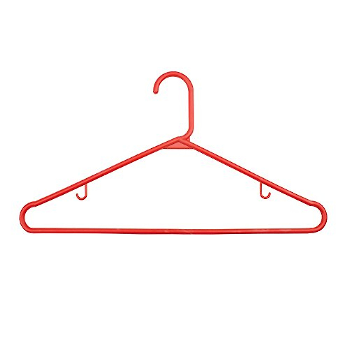 NAHANCO TBRHU Heavy Duty Plastic Tubular Hangers, Home Use, Made in The USA, Red (Pack of 24)