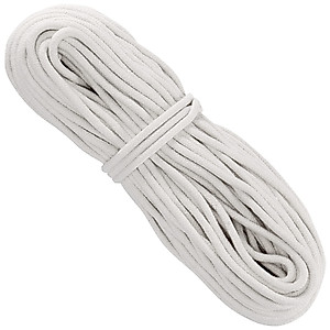 SINJEUN 1/4 Inch White Natural Cotton Rope, 328 Ft Cotton Clothesline with 2 Snap Hooks, All Purpose Braided Cotton Rope for Clothes Hanger Garden Flower, Craft Knitting Thread String