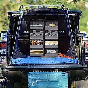 GRANNY SAYS 4-Shelf Hanging Organizer, Closet Hanging Shelves, Closet Hanging Storage Organizers, Organization for Bedroom, Living Room, Baby Nursery, Camper Accessories, Gray, 1-Pack