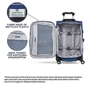 Travelpro Maxlite 5 Softside Expandable Luggage with 4 Spinner Wheels, Lightweight Suitcase, Men and Women, Sapphire Blue, Carry-On 21-Inch