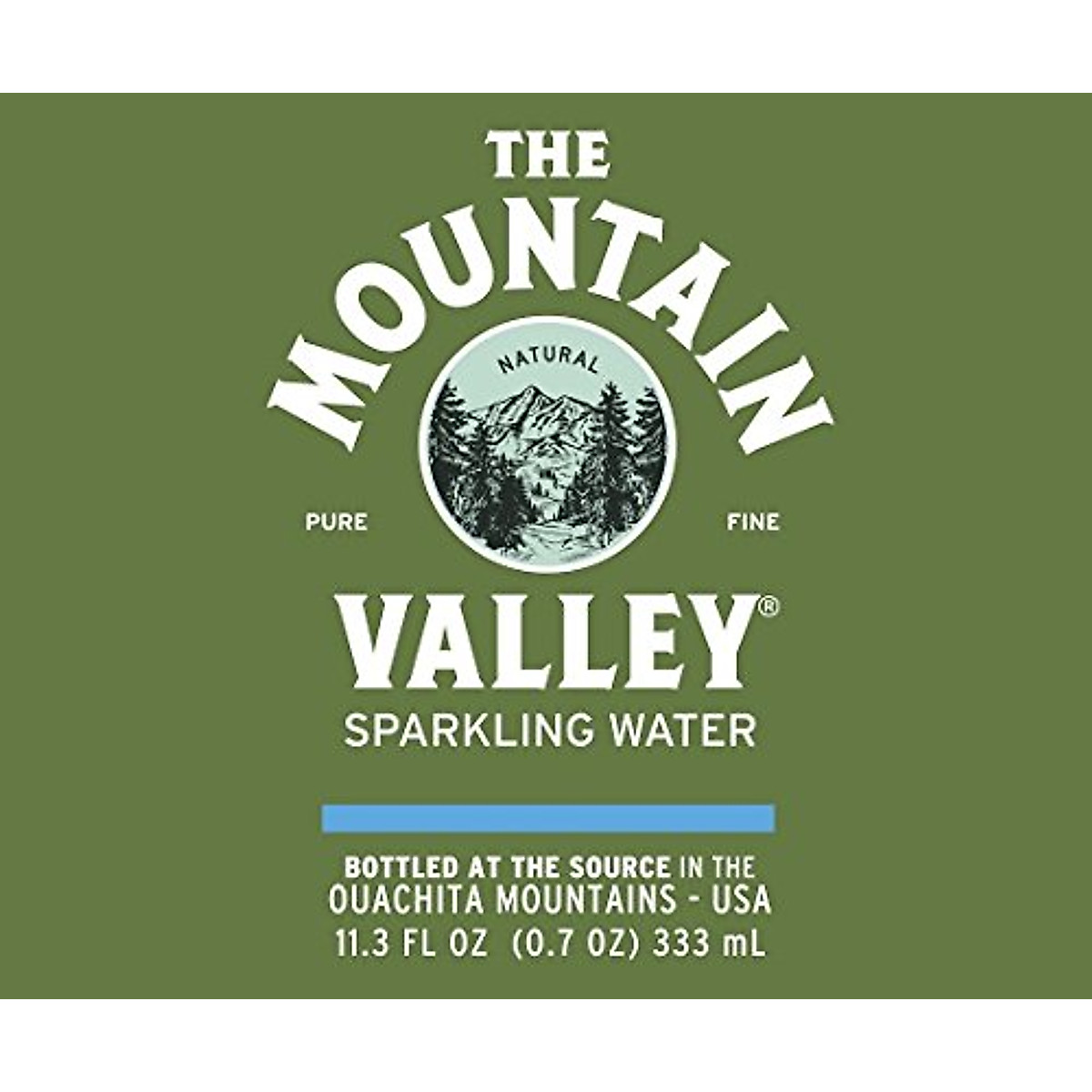 Mountain Valley Sparkling Water, 333 mL Glass Bottles (Pack of 24)