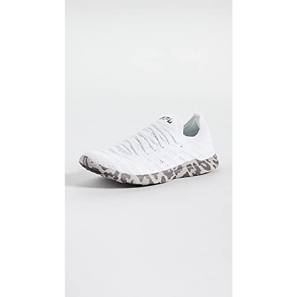 APL: Athletic Propulsion Labs Women's Techloom Wave Sneakers, White/Asteroid/Leopard, 9 Medium US