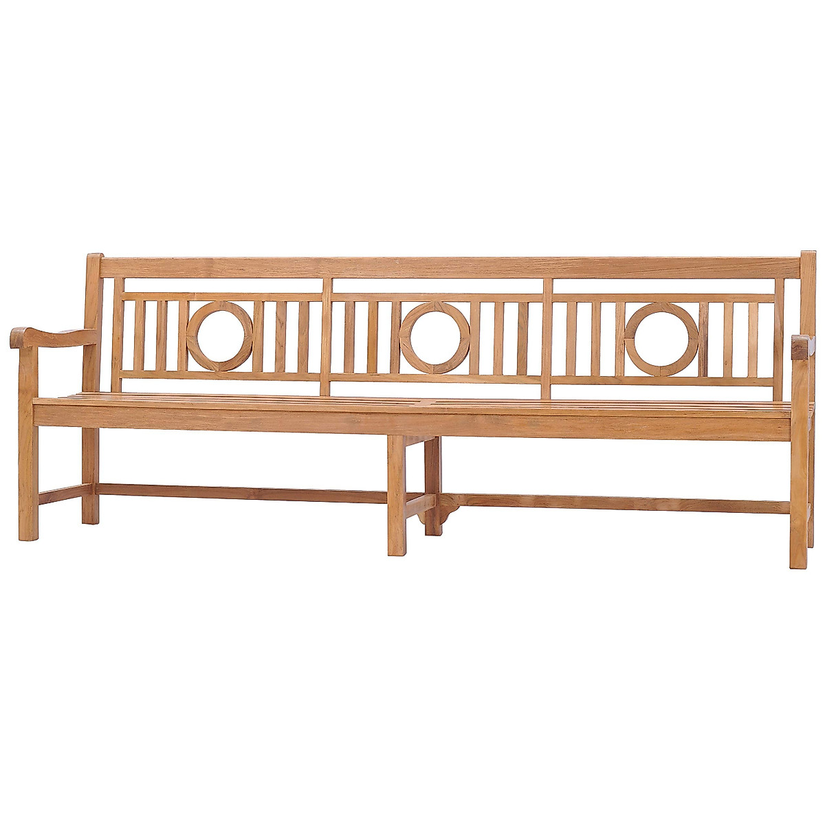 Teak Wood O Outdoor Patio Bench Extra Large, 8 Foot, Made from Solid A-Grade Teak Wood