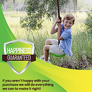 Swurfer Disco Tree Swing - Swing Sets for Backyard, Outdoor Swing, Swingset Outdoor for Kids, Easy Installation, Heavy Duty, Adjustable Climbing Rope, Weather Resistant, Up to 200lbs, Ages 6 and Up