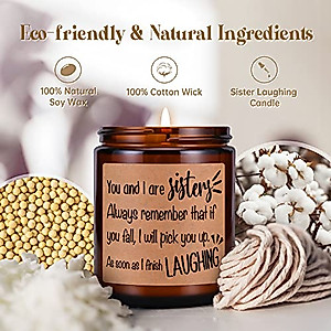 Funny Sisters Gifts from Sister - Lavender Scented Candle Unique Sister Birthday Gift from Sister Mothers Day Present for Little Big Soul Sister Best Friends Women Sister in Law