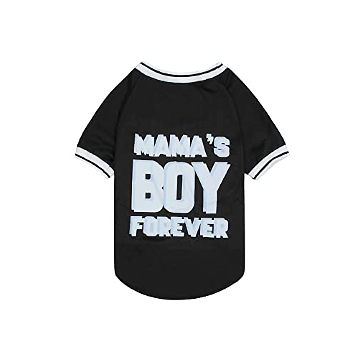 QWINEE Dog T Shirt Mom Boys Pet Clothes Breathable Dogs Apparel for Cat Kitty Puppy Small Medium Large Dogs Black and White XS