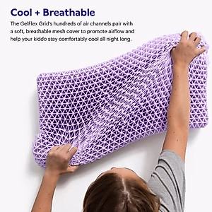 Purple Kid Pillow - Grey - GelFlex Grid - Cool & Breathable